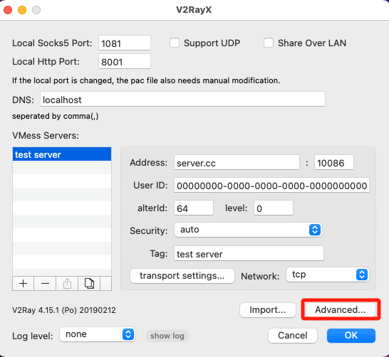 V2rayX使用配置教程、节点订阅配置-macOS